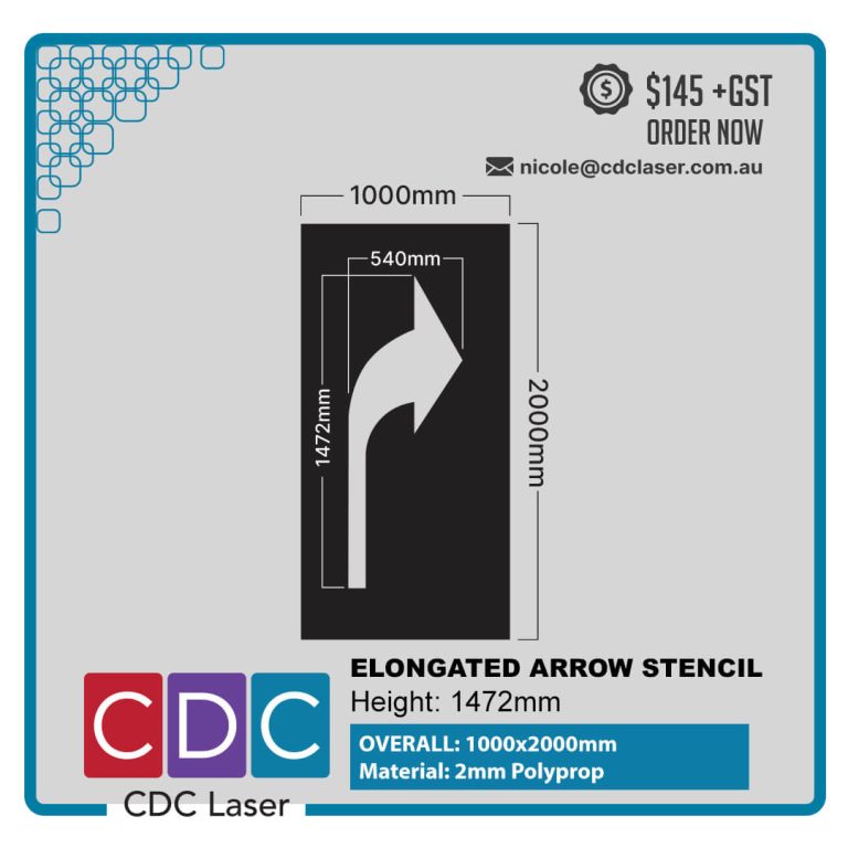 Elongated Arrow Stencil
